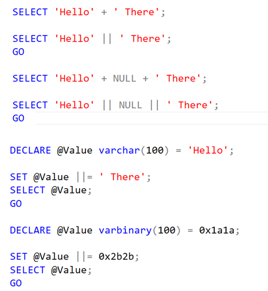 SQL: ANSI string concatenation with the || and ||= operators - The Bit ...