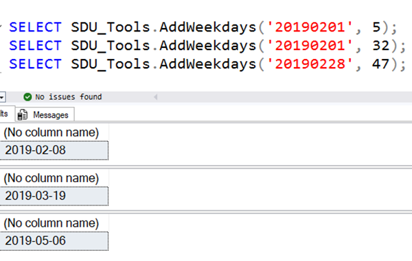 SDU Tools: Add Weekdays in SQL Server T-SQL - The Bit Bucket SDU Tools: Add Weekdays in SQL Server T-SQL - The Bit Bucket