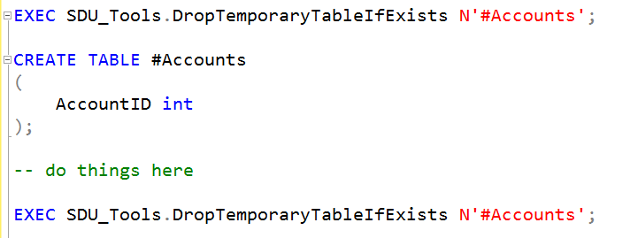 SDU Tools: DropTemporaryTableIfExists - The Bit Bucket