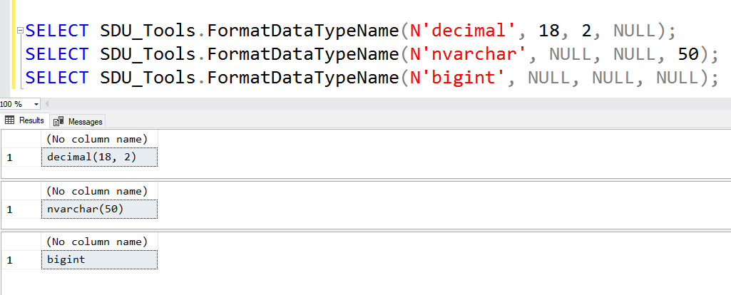 Sdu Tools Format Datatype Name In T Sql The Bit Bucket 5458