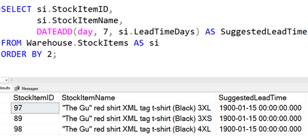 SQL: Don't use numeric constants in T-SQL ORDER BY clauses - The Bit Bucket