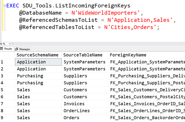 SDU Tools: List Incoming Foreign Keys in a SQL Server Database - The Bit Bucket