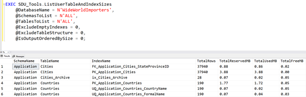SDU Tools: List User Table and Index Sizes in SQL Server - The Bit Bucket
