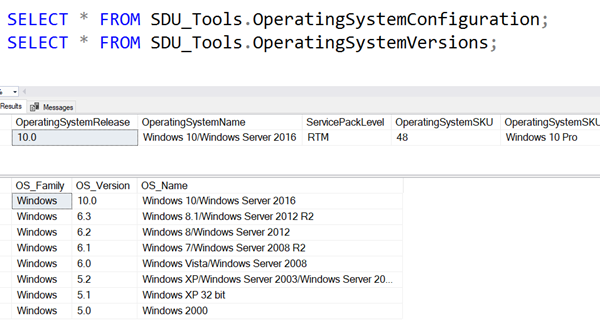 SDU Tools: Using T-SQL to find operating system versions, locales, SKUs, and configuration - The ...