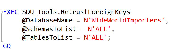 SDU Tools: Retrust Foreign Keys and Check Constraints in SQL Server - The Bit Bucket