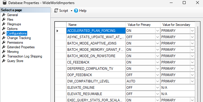 SSMS Tips and Tricks 1-13: Database scoped configurations UI - The Bit Bucket