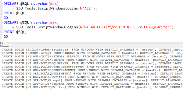 SDU Tools: Script Windows Logins for SQL Server - The Bit Bucket