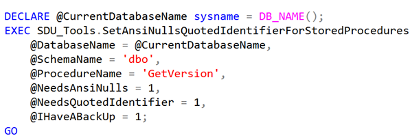 SDU Tools: Fixing ANSI Nulls and Quoted Identifier settings for Stored Procedures - The Bit Bucket