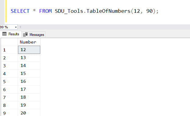 SDU Tools: Table of Numbers in SQL Server T-SQL - The Bit Bucket