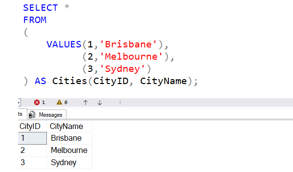 T-SQL 101: 121 Using VALUES Clauses as Row Constructors in SQL Server T ... T-SQL 101: 121 Using VALUES Clauses as Row Constructors in SQL Server T ...